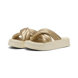 Puma Damen Sandale "Leadcat Platform Metallic Sandalen Damen", Gr. 40,5, beige, Obermaterial: Synthetik; Futter: Textil; Innensohle: Synthetik;