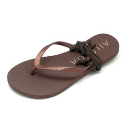 AILORIA Damen Zehentrenner "Zehensandalen PAMPELONNE", Gr. 38, braun, Obermaterial: 100% PVC PVC., Schuhe