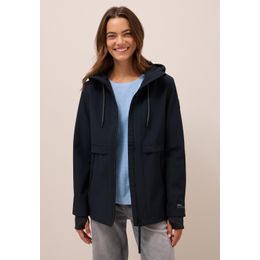 Cecil Damen Kurzjacke, blau, Gr. S, unifarben, Stoff, Obermaterial: 90% Polyester, 10% Elasthan; Futter: 100% Polyester; B&uuml;ndchen: 95% Polyester, 5%