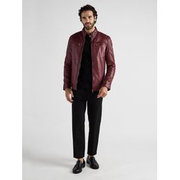 JCC Herren Lederjacke "40700", rot, Gr. 56, Obermaterial: 100% Lammnappa. Futter: 55% Baumwolle, 45% Polyester. &Auml;rmelfutter: 100% Polyester. Strick: