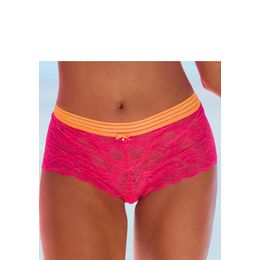 Vivance Damen Panty, Gr. 44, pink, Spitze, Obermaterial: 88% Polyamid, 12% Elasthan, Unterhosen, aus elastischer Spitze mit modischen Kontrastfarben