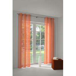 Vorhang WIRTH, B:132cm H:220cm, orange, Obermaterial: 66% Polyester, 34% Baumwolle, Wohnzimmer, Gardinen, "LORCA"