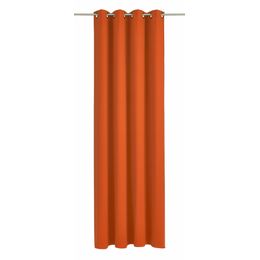Vorhang WIRTH, B:145cm H:180cm, orange, Polyester, Wohnzimmer, Gardinen, "Dim out"