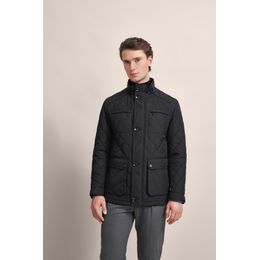 Bugatti Herren Kurzjacke "wasserabweisend", schwarz, Gr. 48, kariert, 100% Polyester, Jacken, f&uuml;r das ganze Jahr geeignet