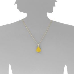 OSTSEE-SCHMUCK Damen Kette mit Anh&auml;nger "OSTSEE-SCHMUCK Kette mit Anh&auml;nger Tropfen flach, ca. 22 mm lang", 45cm, Silber 925 (Sterlingsilber), L: 42,