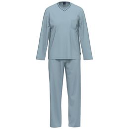 Ammann Herren Schlafanzug "Schlafanzug lang Men / Nightwear", Gr. 56, blau, Obermaterial: 100% Baumwolle CO., Homewear-Sets