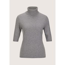 Madeleine Mode MADELEINE Damen Longpullover "Pullover Kaschmirpullover mit Rollkragen", grau, Gr. 34, Obermaterial: 100% Kaschmir WS., Pullover