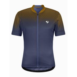 Ziener Damen Radtrikot "NELETE-Z", blau, Gr. 48, Obermaterial: 100% Polyester; Obermaterial 2: 90% Polyester, 10% Elasthan, Trikots