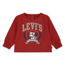 LEVI'S KIDS Jungen Langarmshirt "LVB LOGO BULLDOG CREST T", rot, Gr. 18M, bedruckt, Jersey, Obermaterial: 100% Baumwolle, Shirts, mit Tierprint