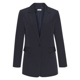 Lascana Damen Longblazer "mit Knopfverschluss und Pattentaschen, Nadelstreifenmuster", blau, Gr. 36, Nadelstreifen, Web, Obermaterial: 93% Polyester,