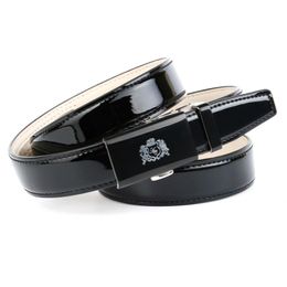 Anthoni Crown Damen Lederg&uuml;rtel, schwarz, Gr. 95, unifarben, Leder, G&uuml;rtel, mit silberfarbener Glas-Schlie&szlig;e