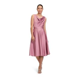 Vera Mont Damen Cocktailkleid "Damen Cocktailkleid mit Wasserfallausschnitt", rosa, Gr. 42, Satin, Obermaterial: 100% Polyester. Futter: 100%