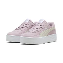 Puma Damen Sneaker "Court Lally Skye Suede Sneakers Damen", Gr. 36, wei&szlig;, Obermaterial: Textil, Synthetik, Kuhleder, Leder. Futter: Textil.