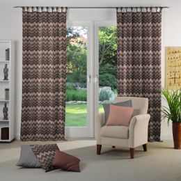 Vorhang WIRTH, B:132cm H:245cm, orange, Jacquard, Baumwolle, Polyester, Wohnzimmer, Gardinen, "Benewitz"