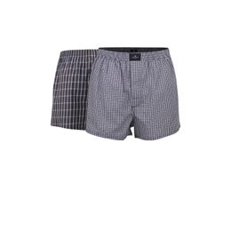 Tom Tailor Herren Webboxer "Web-Boxershorts 2er Pack", Gr. S, blau, Obermaterial: 100% Baumwolle CO., Unterhosen
