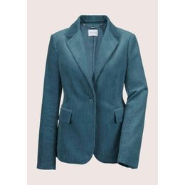 Madeleine Mode MADELEINE Damen Jerseyblazer "Cordblazer Klassischer Cordblazer mit Reverskragen", gr&uuml;n, Gr. 42, Obermaterial: 98% Baumwolle CO. 2% Elasthan EL.,