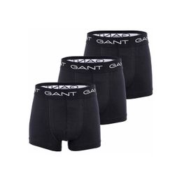 Gant Jungen Boxershorts "Boxershort 3er Pack", Gr. 134, schwarz, Obermaterial: 95% Baumwolle CO. 5% Elasthan EL., Unterhosen