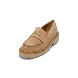 Marc O'Polo MARC O'POLO Damen Loafer "mit robuster Profil-Laufsohle", Gr. 40, beige, Obermaterial: 100% Leder (Rind), unifarben, Schuhe