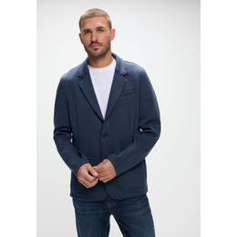 Street One MEN Herren Blouson, blau, Gr. L, unifarben, Stoff, 75% Polyester, 20% Viskose, 5% Elasthan, Jacken, aus elastischem Materialmix