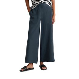 Marc O'Polo MARC O'POLO Damen Culotte, blau, Gr. 36, Web, Obermaterial: 90% Lyocell, 10% Leinen, Hosen