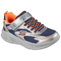 Skechers M&auml;dchen Sneaker "Skechers METEOR-LIGHTS", Gr. 33, bunt, Lederimitat, Textil, kontrastfarbene Details, metallic, Schuhe, Klettschuh mit