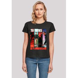 T-Shirt F4NT4STIC "TV Times Patrick McGoohan The Prisoner 1967 Cover", Damen, Gr. M, schwarz, Obermaterial: 100% Baumwolle, oversize, Rundhals, ohne B&uuml;ndchen, Shirts T-Shirt, Premium Qualit&auml;t