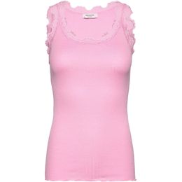 rosemunde Damen Tanktop "Babette Silk Top", Gr. M, pink, Feinripp, Obermaterial: 70% Seide, 30% Baumwolle, Tops, Vintage-Spitzenbesatz, breite
