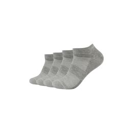s.Oliver Herren Sneakersocken "Sneakersocken 4er Pack", Gr. 35, grau, 81% Viskose, 17% Polyamid, 2% Elasthan, meliert, Socken