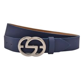 AnnaMatoni Damen Lederg&uuml;rtel "AnnaMatoni Lederg&uuml;rtel Eno Lederg&uuml;rtel Eno", blau, Gr. 95, 100% Leder, G&uuml;rtel