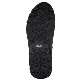 Jack Wolfskin Herren Wanderschuh "REFUGIO TEXAPORE MID M", Gr. 44, braun, Leder, Textil, Schuhe, wasserdicht, Trekkingschuh