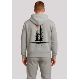 F4NT4STIC Herren Kapuzenpullover "Escape Discover the World Pinetree", grau, Gr. XXL, Obermaterial: 80% Baumwolle, 20% Polyester, Pullover, Discover