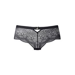 Nuance Damen Panty "Vivianna", Gr. 36, schwarz, Microfaser, Obermaterial: 85% Polyamid, 15% Elasthan, Unterhosen, rundherum aus transparenter Spitze