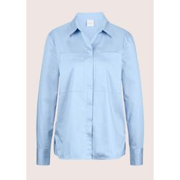 Madeleine Mode MADELEINE Damen Hemdbluse "Bluse Lange Oversize-Bluse", blau, Gr. 40, Obermaterial: 97% Baumwolle CO. 3% Elasthan EL., Blusen