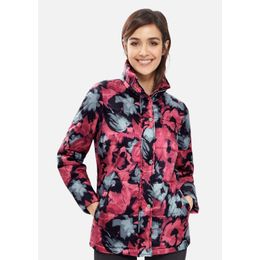 Madeleine Mode MADELEINE Damen Outdoorjacke "Jacke Outdoor Steppjacke mit floralem Print", schwarz, Modern, Gr. 46, Obermaterial: 100% Polyester PES., Jacken