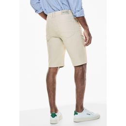 Street One MEN Herren Bermudas, beige, Gr. 36, unifarben, Web, 98% Baumwolle, 2% Elasthan, Hosen, 5-Pocket-Style