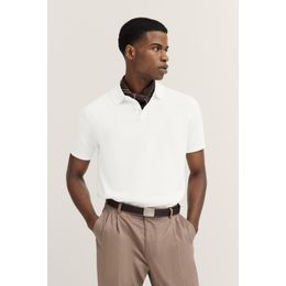 Bugatti Herren Poloshirt, beige, Gr. M, unifarben, 100% Baumwolle, Shirts, in feiner Strickstruktur