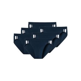 Schiesser Herren Slip "Slip 6er Pack", Gr. M, blau, Obermaterial: 95% Baumwolle CO. 5% Elasthan EL., Unterhosen