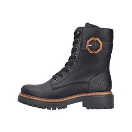 Rieker Damen Schn&uuml;rstiefelette "Rieker Stiefelette Lederimitat", Gr. 37schwarz, Lederimitat, Schuhe