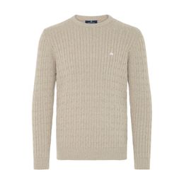 Kronstadt Herren Strickfleece-Pullover "Strickpullover KSCall"sand mix, Gr. M, Obermaterial: 100% Baumwolle CO., Pullover