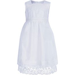 happy girls M&auml;dchen Taufkleid "dress", wei&szlig;, festlich, Gr. 98, Web, Obermaterial: 40% Baumwolle, 30% Polyamid, 30% Polyester, Kleider