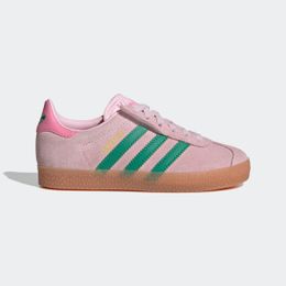 Mädchen Sneaker "GAZELLE COMFORT CLOSURE ELASTIC LACE KIDS", adidas originals, Gr. 30clear pink, court grün, bliss pink, Leder, Schuhe