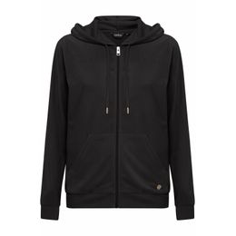 oxmo Damen Sweatjacke "Sweatjacke OXMitanna", schwarz, Gr. L, Obermaterial: 95% Polyester PES. 5% Elasthan EL., Sweatjacken