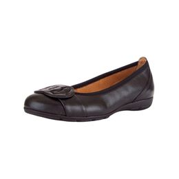 Gabor Damen Ballerina "Gabor Ballerinas Nappaleder", Gr. 37, schwarz, Nappaleder, Schuhe