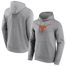 Fanatics Damen Kapuzenpullover "Fanatics Hoodie Texas Longhorns Primary Logo Graphic", grau, Gr. M, 80% Baumwolle, 20% Polyester, Pullover