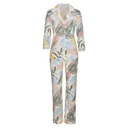 Vivance Dreams Damen Pyjama, Gr. 32, bunt, Single Jersey, Obermaterial: 50% Baumwolle, 50% Viskose, gemustert, Homewear-Sets, mit floralem Druck