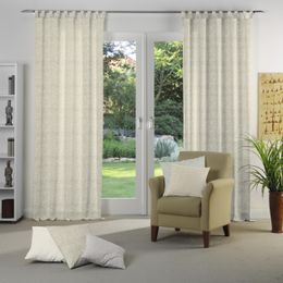 Vorhang WIRTH, B:132cm H:255cm, gold, Jacquard, Baumwolle, Polyester, Wohnzimmer, Gardinen, "Gospic"