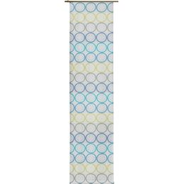Schiebegardine WIRTH, B:60cm H:225cm, blau, Jacquard, Baumwolle, Polyester, Wohnzimmer, Gardinen, "Zirbello"