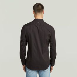 G-Star Raw G-STAR Herren Langarmhemd "Uniform Slim Shirt ls", schwarz, Gr. XL, unifarben, Web, Obermaterial: 69% Baumwolle, 31% Polyester, Hemden, mit