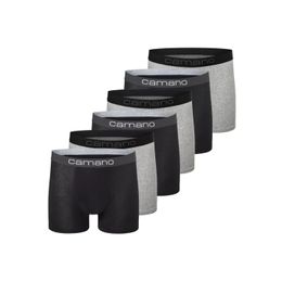 Camano Herren Boxershorts "Boxershort Men comfort BCI Cotton Boxershorts 6p in Box 6er Pack", Gr. M, schwarz, Obermaterial: 95% Baumwolle CO. 5%