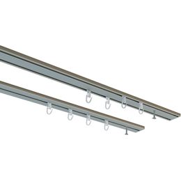 Gardinenschiene OTTO HOME, L:120cm T:4,2cm, silber, Aluminium, Gardinenstangen, "Tanbul"
